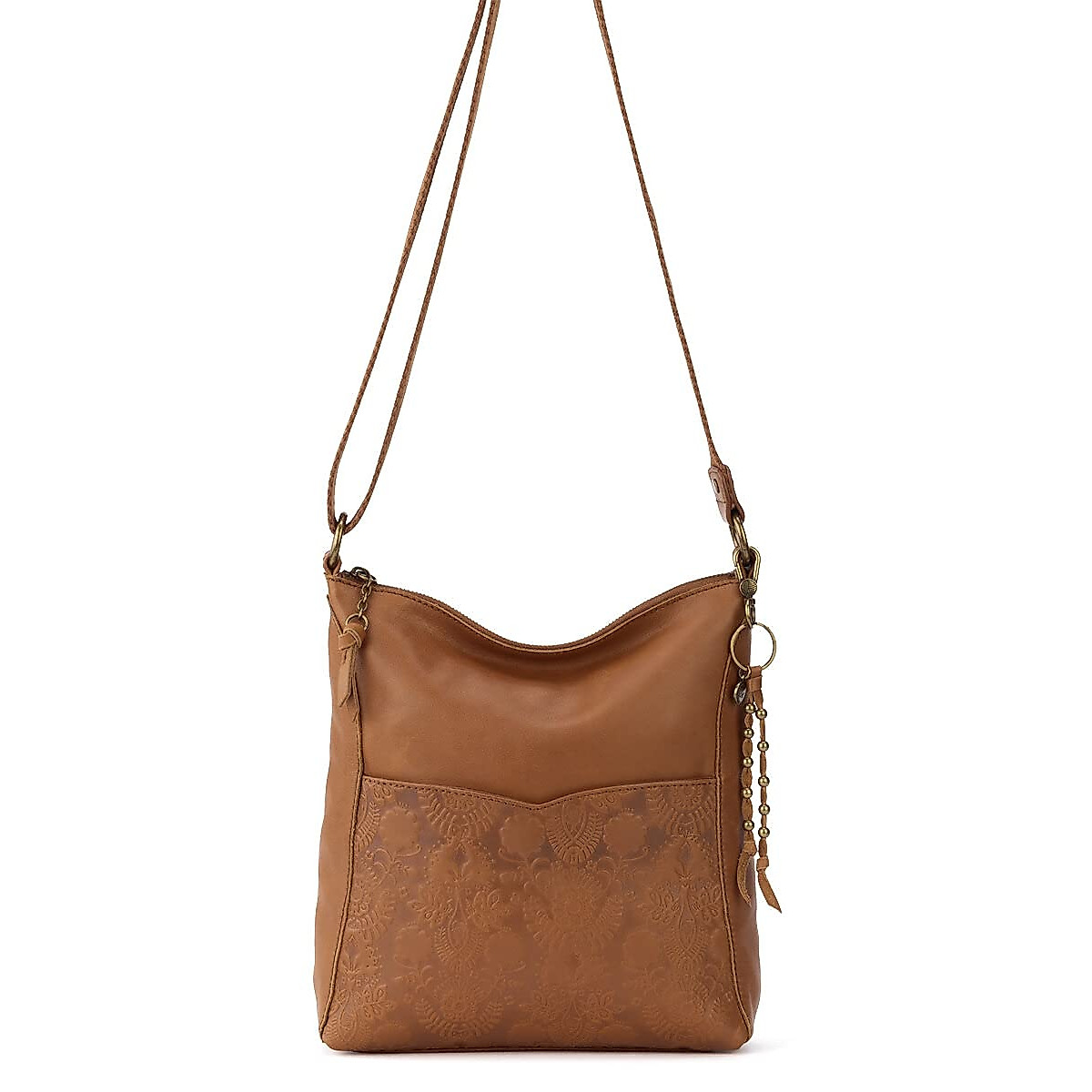 The Sak Lucia Crossbody Tobacco Floral Embossed One Size