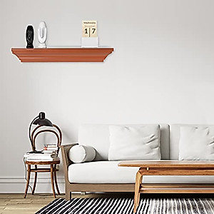 Hidden Compartment Wall Shelf Wood with RFID Lock,Floating Shelves for Walls with Secret Storage Space, 22.5 " X 10.5" X 4" (Dark Wood)