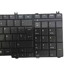 YUHUAI Laptop Replacement Keyboard Fit Toshiba Satellite L750 L755 L770 L775 L750D L755D L770D L775D Spanish Layout