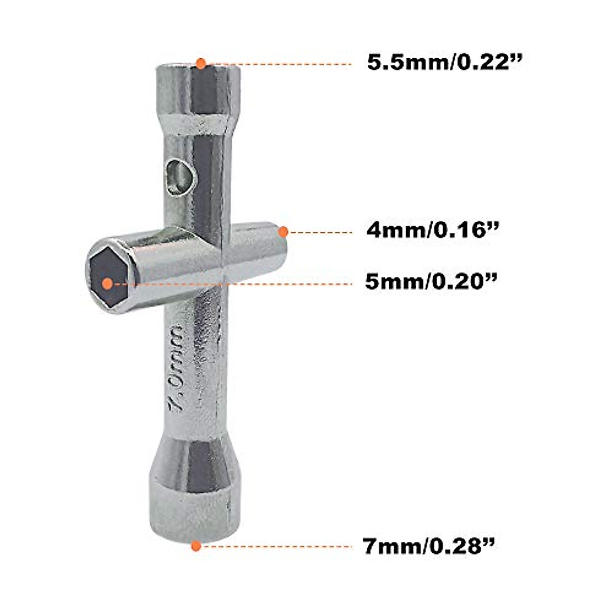 HOPLEX RC Car Wrench Multi-Function Wrench Turnbuckle Wrench with Cross Wrench for RC Car Repair Work