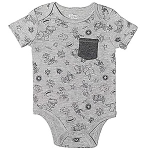Disney Pixar Toy Story Baby Boys 5 Piece Bodysuit Pants Set Yellow/Grey/Oatmeal 24 Months