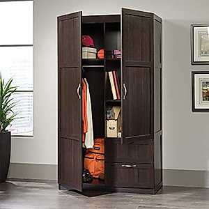 Sauder Large Storage Cabinet, Cinnamon Cherry Finish