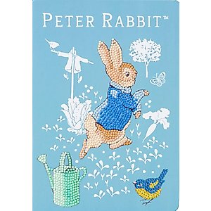 CRYSTAL ART Notebook - Beatrix Potter Peter Rabbit Notebook Kit - Create a Sparkling Notebook Cover Using Crystals - for Ages 8 and up