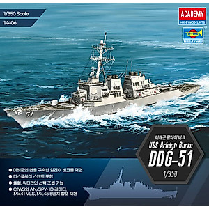 Academy Plastic Model 1/350 Scale USS Arleigh Burke DDG-51 Military Ship Kit #14406 Navy