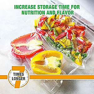 KOIOS Vacuum Sealer Bags for Food Vacuum Sealer Bags Rolls,8" x 16' Food Vacuum Rolls, BPA Free Vacuum StorageBags for Food or Sous Vide, Seal a Meal, Heavy Duty (2 Rolls)