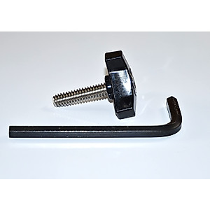 1/4"-20 x 1 Three Prong Clamping Thumb Screw Thumbscrew Thumb Screws Stainless Steel Standard/Coarse Plastic Knob Thumbscrew Stud 1" – with Hex Wrench - Built in USA - Pack of (10)