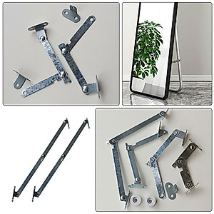 OSALADI 1 Pair Lid Support Buffer Close Lid Support Lift up Stay Support Safety Lid Supports Floor Mirror Iron Hinge