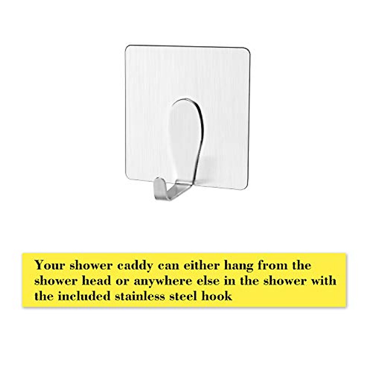 ToiletTree Products Aluminum Rustproof Shower & Bath Caddy - Hanging Storage Organizer with Hooks for Loofahs & Razors - Easy to Assemble Shower Shelf