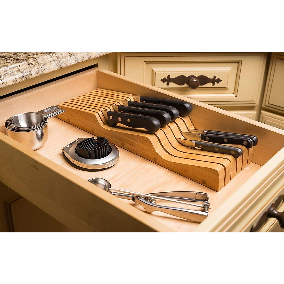 Bellemain Drawer Organization Set Knife Holder Block and Utensil Organizer