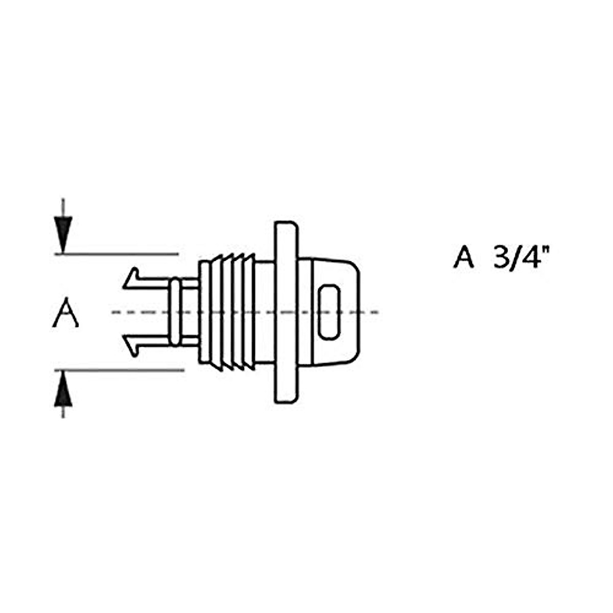 H2o Kayaks Quality Kayak/Boat Drain Plug Pack of Two use with 3/4 inch hole PLEASE SEE IMAGE for SIZE