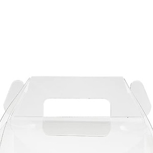 Spec101 Clear Gable Boxes for Party Favors - 50pk 3.5x6.3in Clear Gift Boxes with Handles for Bakery and Birthday Party
