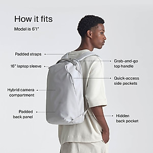 Urth Norite 24L Backpack – 15” Laptop Bag, Weatherproof + Recycled (Ash Grey)