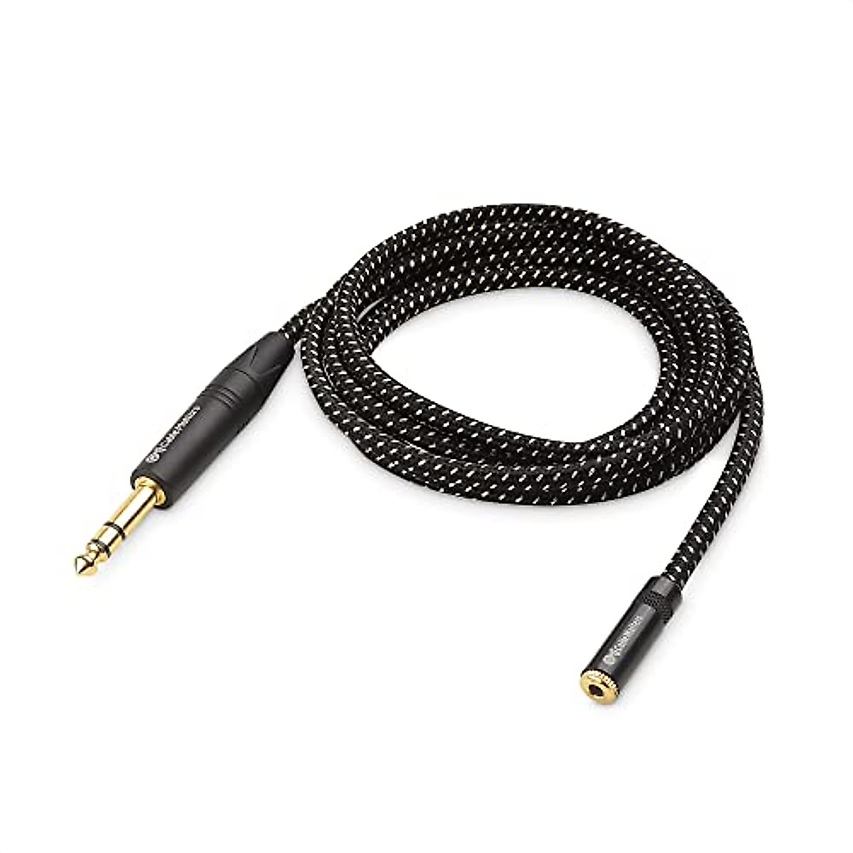 Cable Matters 6.35mm to 3.5mm Headphone Adapter Cable 6 ft, (1/4 Male to 1/8 Female, 3.5mm to 1/4 Adapter, AMP to Headphone Adapter Cable) in Black