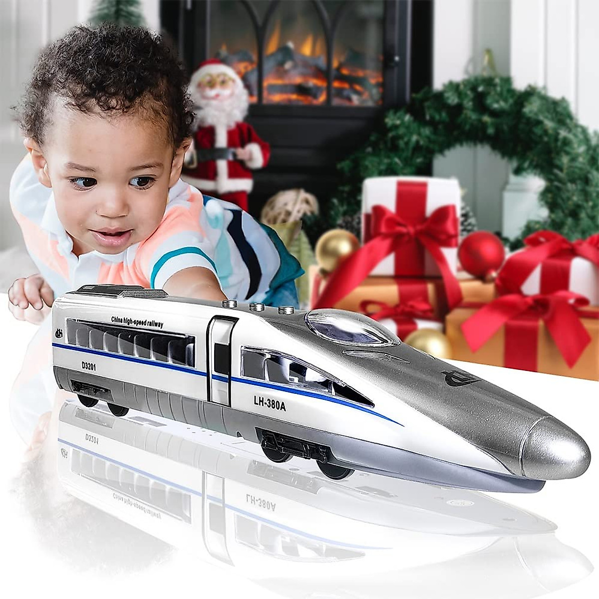 Bullet Train Mini Toys for Kids with Sound & Light - Train Set for 3 4 5 6 Years Old Boys Girls Classic Toy Gift for Holiday, Birthdays or Christmas