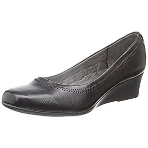 LifeStride Women's Groovy Wedge Pump, Black, 7.5 M US