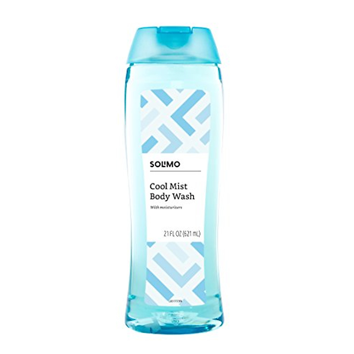 Amazon Brand - Solimo Body Wash, Cool Mist Scent, 21 fl oz (Pack of 4)