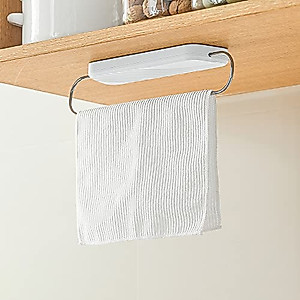 Poeland Folding Single Towel Racks - Wall Mounted Towel Bar Organizer Suitable for Kitchen, Bathroom, Laundry and Other Places