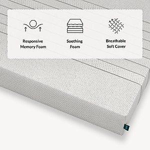 Leesa Queen Size Youth Foam Mattress, Medium Firm Firmness, Soothing Foam and Responsive Memory Foam, 10", CertiPUR-US Certified, 100-Night Trial