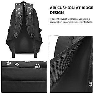 Goldwheat 3Pcs Dog Paw Prints Backpack and Lunch-Bag Set for Girls School Student Book Bag Middle School-Bag