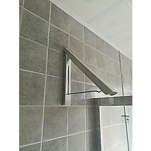 MISSMIN 2 Pack Retractable Clothes Rack - Wall Mounted Folding Clothes Hanger Drying Rack for Laundry Room Closet Storage Organization, (Silver)