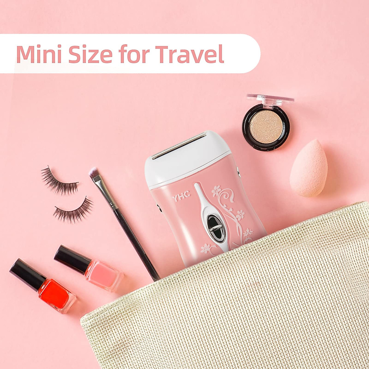 YHC Electric Razors for Women - Cordless Lady Shaver for Leg, Underarm, Bikini Hair Removal - USB Rechargeable.