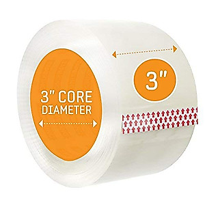 Tape King Clear Packing Tape 3 Inch Wide (2.7mil Thick) - 60 Yards Per Refill Roll (Pack of 6 Rolls) - Strong Sealing Adhesive Industrial Depot Tapes for Moving, Packaging, Shipping, Office & Storage