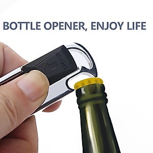 Mtverver Key Chain Quick Release Spring with 4 Key Rings,Heavy Duty Car Keychain Organizer Bottle Opener Key Chain Ringfor Men and Women (Black+Red)