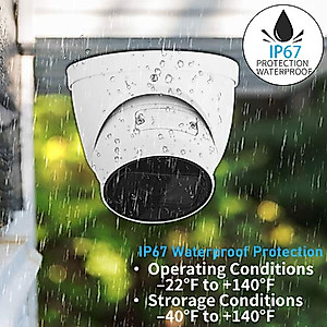 EmpireTech 4MP Ultra Low Light IP Wired Camera,Starlight IR Motorized 2.7mm-12mm Lens Turret Camera,IP67 Weatherproof,Built-in Mic,Support POE and ePOE,Vehicle and Human Detection IPC-T5442T-ZE White