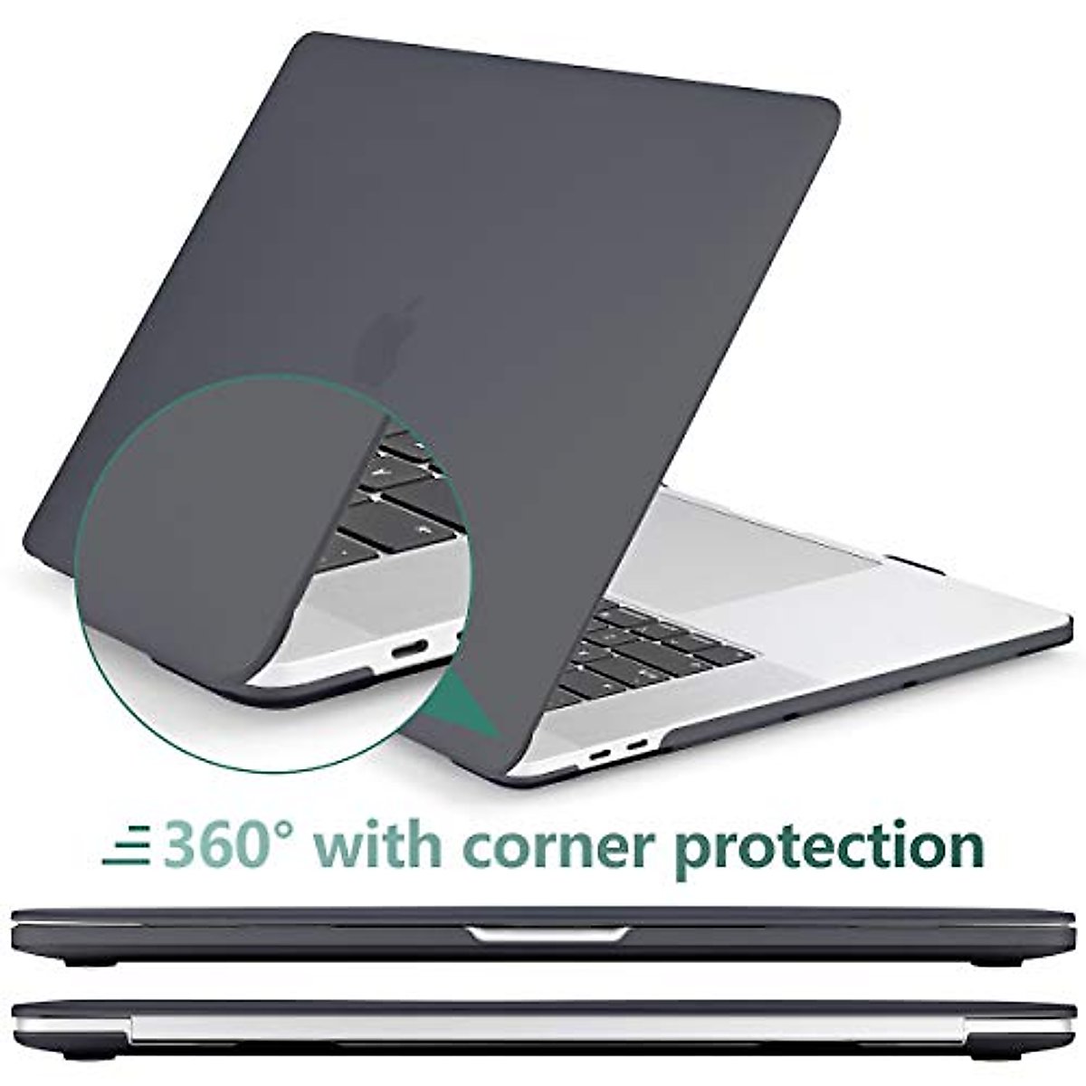 DONGKE for MacBook Pro 13 inch Case 2022 2021 2020 Release Model: A2338 M2/M1 A2251 A2289, Plastic Hard Shell Case & Keyboard Cover Only Compatible with MacBook Pro 13 Touch Bar, Matte Black