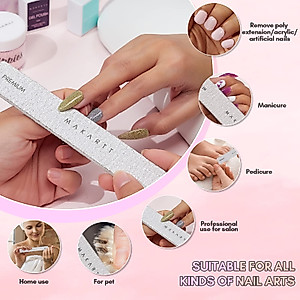 Makartt Nail File: 80 80 Grit Emery Boards for Nails, 10pcs Professional Washable Doubled Sides Coarse Toenail Filer Heavy Duty for Acrylic and Extension Gel Removal, Pedicure Manicure Tools