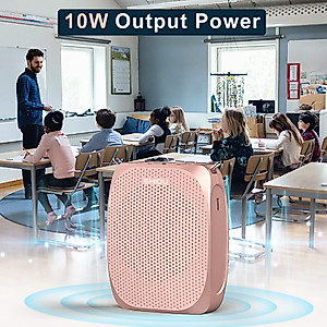 SHIDU Voice Amplifier Teachers,Megaphone Speaker Portable PA System with Microphone Headset(Work of 12hours) Supports MP3 Format Audio for Tour Guides Coaches Yoga Fitness Instructors