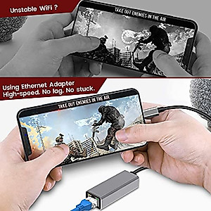 Ethernet Adapter Replacement for iPad Air 2 3, Phone 12/13/14/11 Pro Max/X, RJ45 LAN Wired Network Adapter with 20W PD Fast Charger, Plug and Play