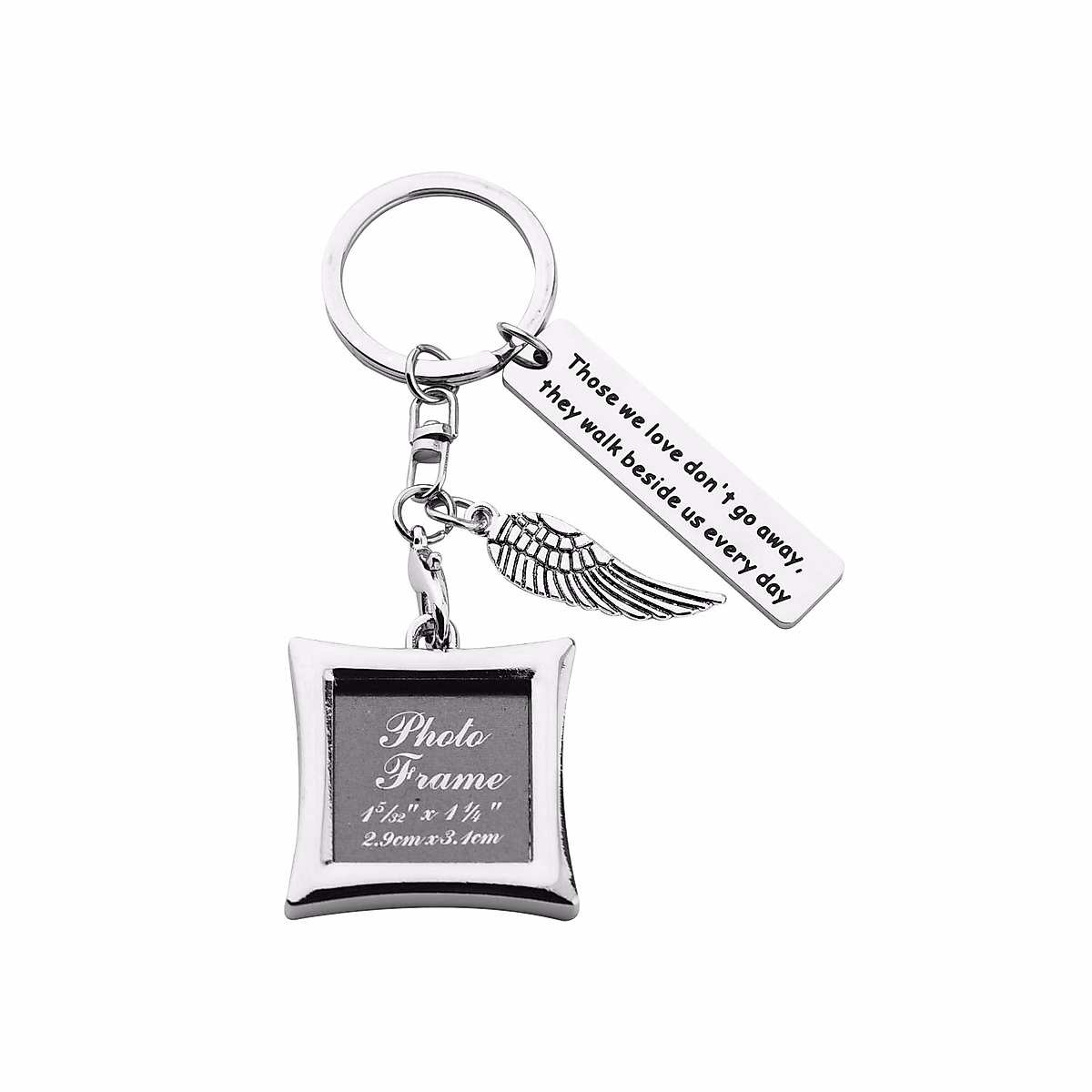 AKTAP Photo Frame Keychain Memorial Gifts Those We Love Don't Go Away Picture Frame Keyring