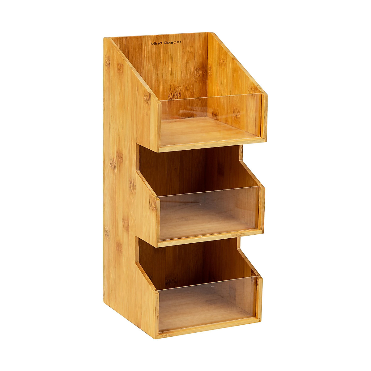 Mind Reader Coffee Condiment and Accessories Caddy Organizer, Bamboo Brown