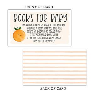m&h invites 50 Little Cutie Books for Baby Shower Request Cards - Invitation Inserts - Gender Neutral or Girl Baby Shower