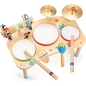 OATHX Kids Drum Set - 11 in 1 Musical Instruments for Toddlers Baby Preschool Educational Musical Toys, Montessori Toys for Kids Ages 1-6