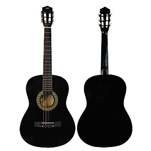 YMC 38" Coffee Beginner Acoustic Guitar Starter Package Student Guitar With Gig Bag,Strap, 3 Thickness 9 Picks,2 Pickguards,Pick Holder, Extra Strings, Electronic Tuner -Coffee