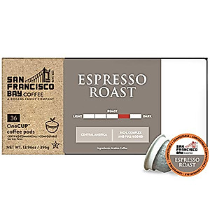 San Francisco Bay Compostable Coffee Pods - Espresso Roast (120 Ct) K Cup Compatible including Keurig 2.0, Dark Roast