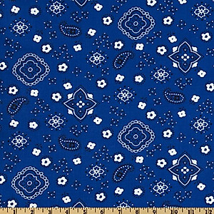 Bandanna Print Royal (15 Yard Bolt)