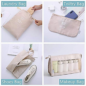 OEE Luggage Packing Organizers Packing Cubes Set for Travel …, Beige