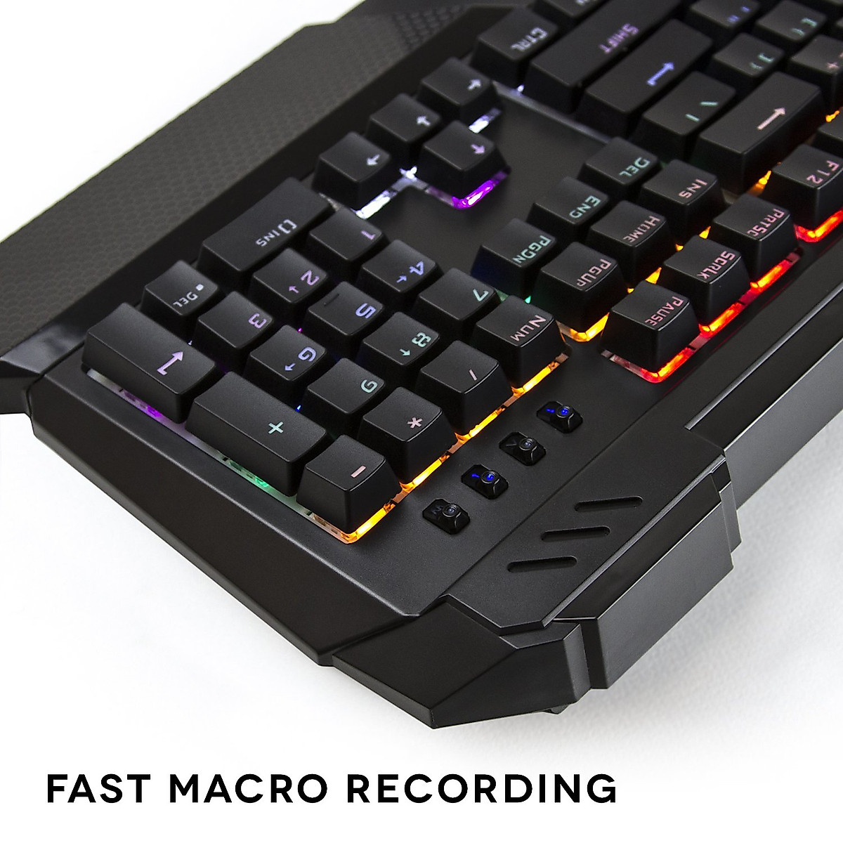 Beastron RGB LED Backlit Mechanical Wired Gaming Keyboard with Blue Switches, Adjustable Backlit Effects, Compatible with PC and Mac