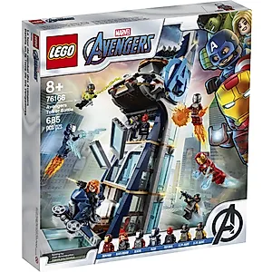 LEGO Marvel Avengers: Avengers Tower Battle 76166 Collectible Building Toy with Action Scenes and Superhero Minifigures; Cool Holiday or Birthday Gift (685 Pieces)