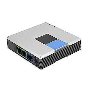 VoIP Phone Adapter for Voice Over IP, VoIP Gateway with 2 Port Internet Phone Adapter RJ45 Network Interface SIP RJ 45 Cable for PAP2T, Support SIP V2 Protocol, DHCP(US)