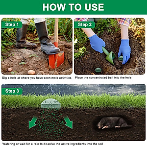 Mole Repellent - 24 Pack Groundhog Repellent Outdoor, Gopher Repellent, Vole Repellent, Mole Repellent for Outdoor Garden Yard Lawn, Mole Deterrent, Chipmunks Repellent