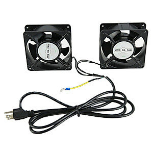 RAISING ELECTRONICS Server Cooling Cabinet Fan 110V Rack Mount 2 Pieces