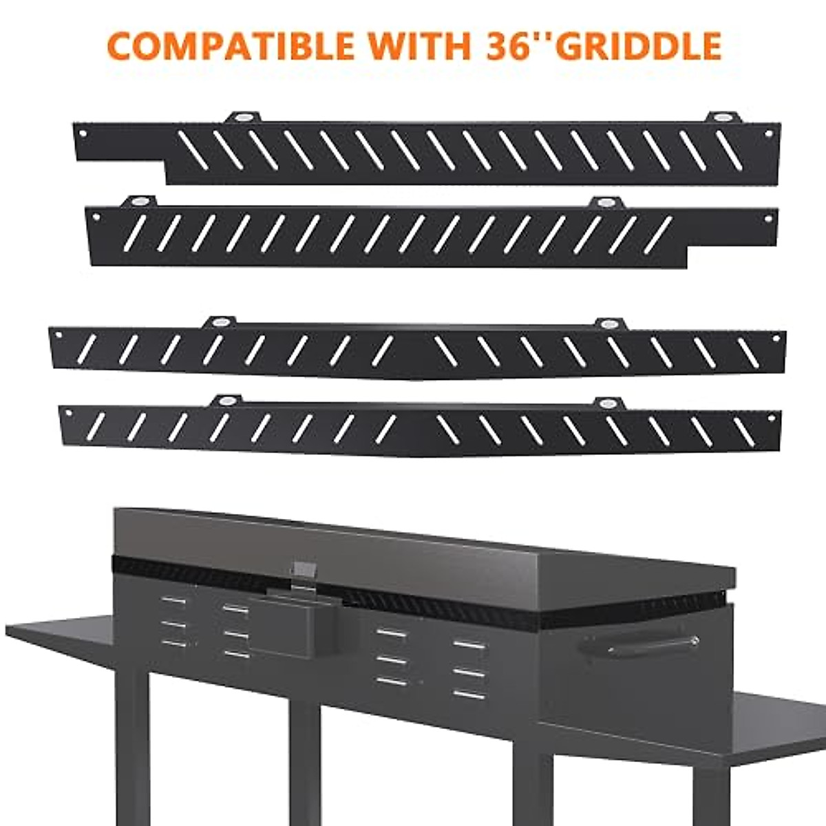 Upgraded Wind Guard for Blackstone 36 Inch Griddle, Magnetic Stainless Steel Wind Screens Protect Flame & Hold Heat, Compatible with Rear Grease Cup Hood and Side Shelf, Gas Saving, Grilling Gifts