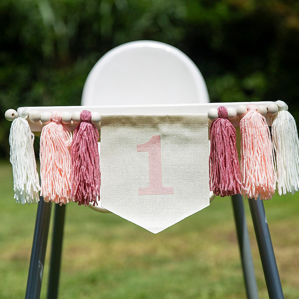 Pink 1st Birthday high chair Banner - First Birthday Decorations For Girl'S 1st Birthday, Blush Pink Cake Smash Garland, Boho 1st Birthday Decor, 1st Birthday Tassel Banner, 1st Birthday Photo Booth