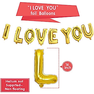 Tayuvira I Love You Balloons And Red Heart Balloons Set ，Heart Balloons Kit With 1000 Pcs Dark-Red Silk Rose .I Love You Decoration For Anniversary Confession Proposal Wedding Valentine Day