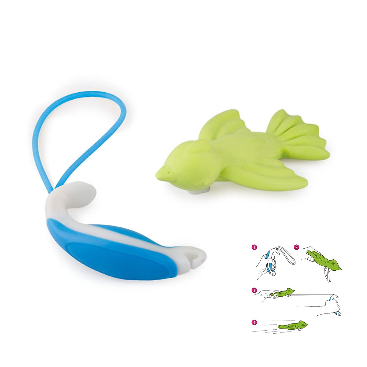 ALL FOR PAWS Dog Flying Toy, Mallard Interactive Dog Toys with Slingshot,Duck Hunting Pet Toys