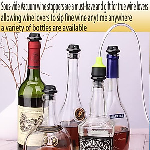 wine stoppers vacuum Accessory Hose Compatible with FoodSaver(6 wine corks + 1 hose)